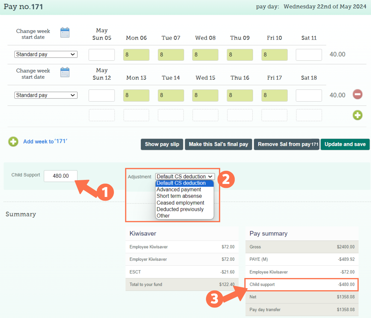 Child Support Deductions